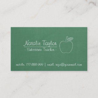 Substitute Teacher Business Cards | Zazzle