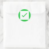 Green check mark sign tick icon stickers | Zazzle