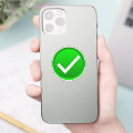 Green Check Mark Sticker | Zazzle