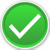 Green Check Mark Sticker | Zazzle