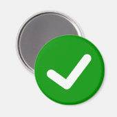 Green Check Mark Write Symbol Magnet | Zazzle