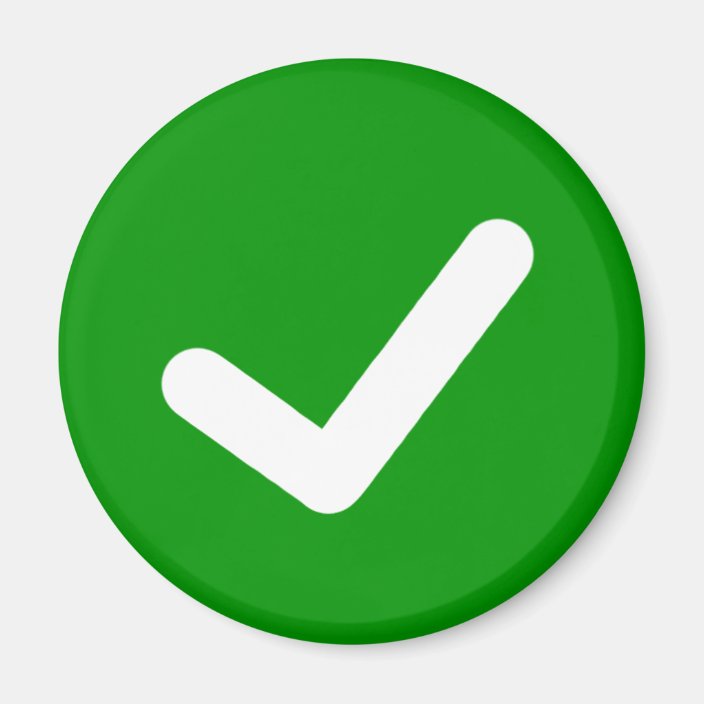 Green Check Mark Write Symbol Magnet | Zazzle.com