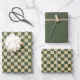 Green Checkered Wrapping Paper Sheets | Zazzle