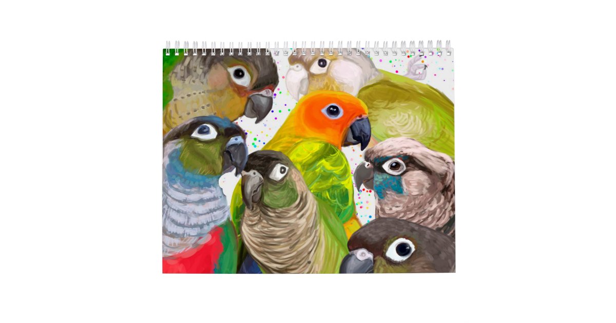 Green Cheek Conure Parrot 2021 Calendar | Zazzle