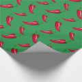 green chili peppers pattern wrapping paper | Zazzle