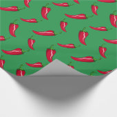 green chili peppers pattern wrapping paper | Zazzle