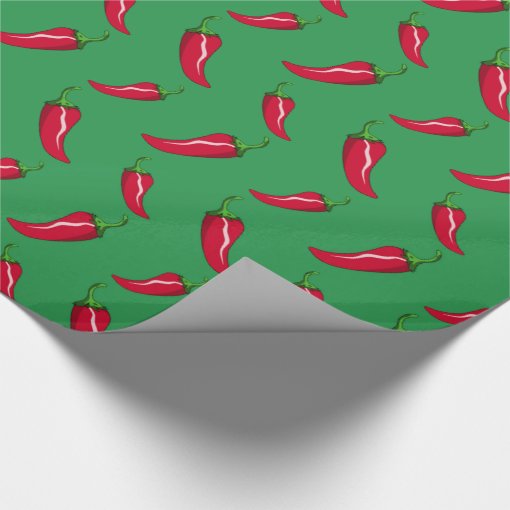 green chili peppers pattern wrapping paper | Zazzle