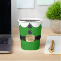 Green Christmas Elf Costume Holiday Paper Cups | Zazzle