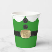 Green Christmas Elf Costume Holiday Paper Cups | Zazzle