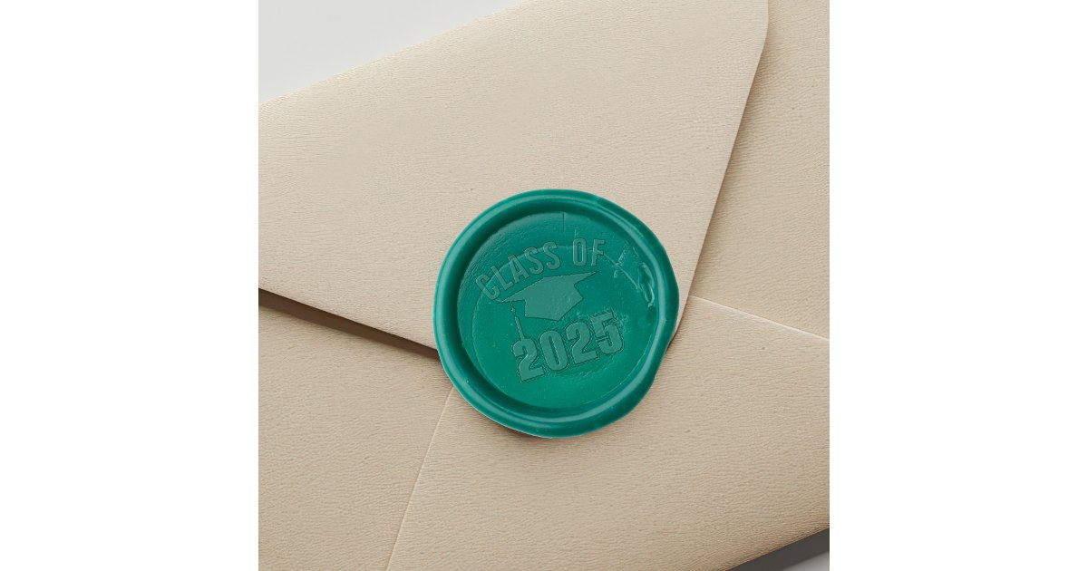 Green Class of 2025 Graduation Party Wax Seal Stamp | Zazzle