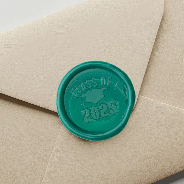 Green Class of 2025 Graduation Party Wax Seal Stamp | Zazzle