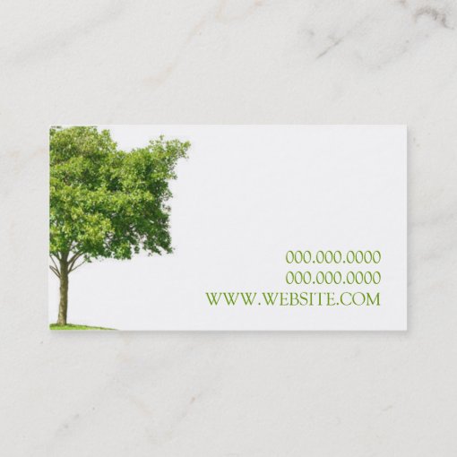 Green Clean Tree Landscaping Business Card | Zazzle
