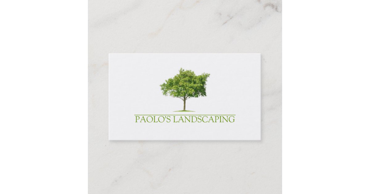 Green Clean Tree Landscaping Business Card | Zazzle