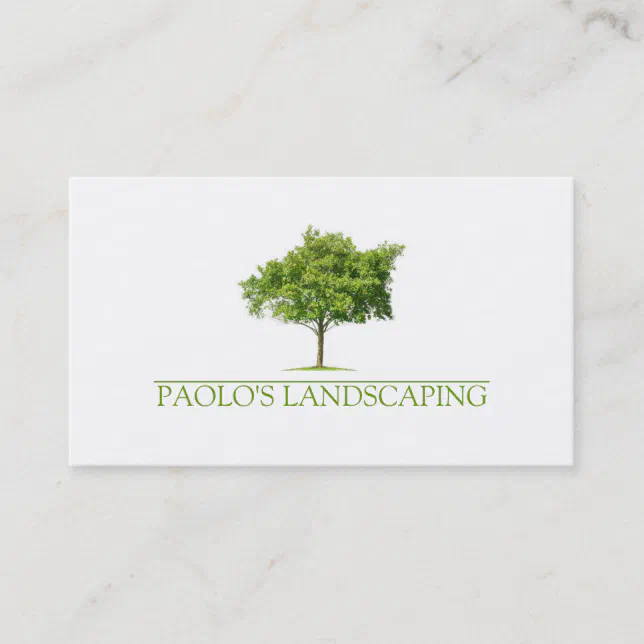 Green Clean Tree Landscaping Business Card | Zazzle