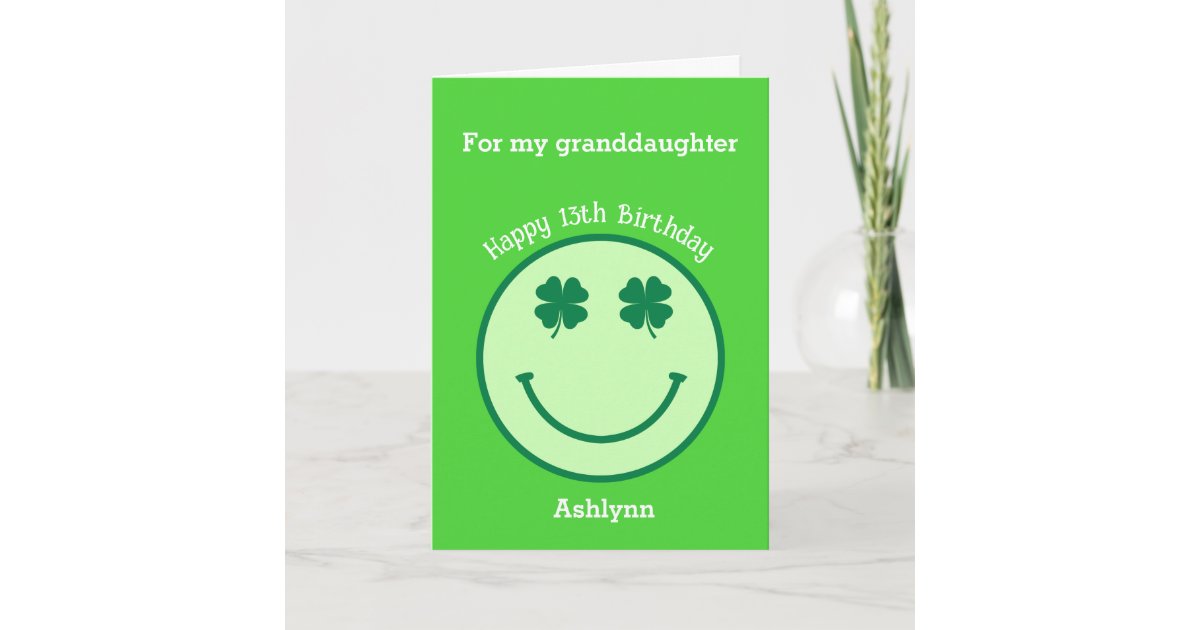 Green Clover St.Patrick's Day Birthday Card | Zazzle