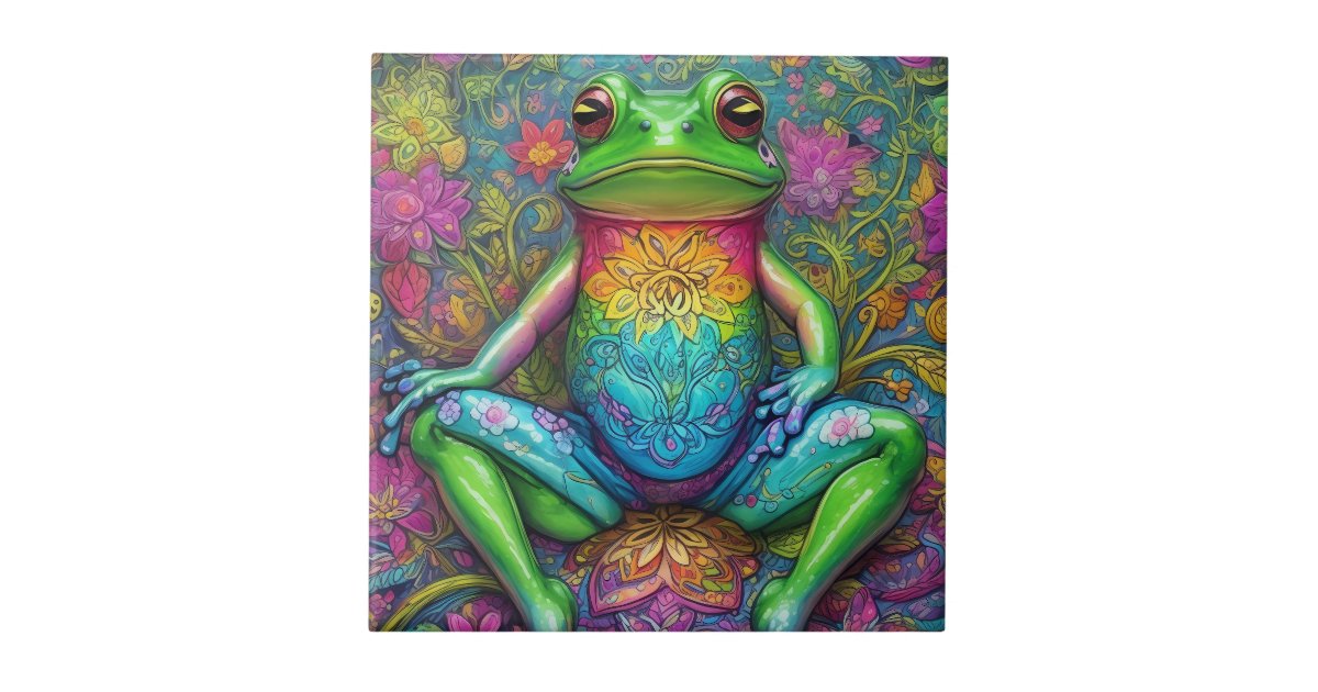Green Coloured Frog Ceramic Tile Sets | Zazzle