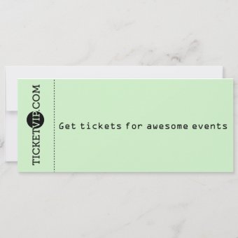 Green Concert Ticket Party Invitation | Zazzle