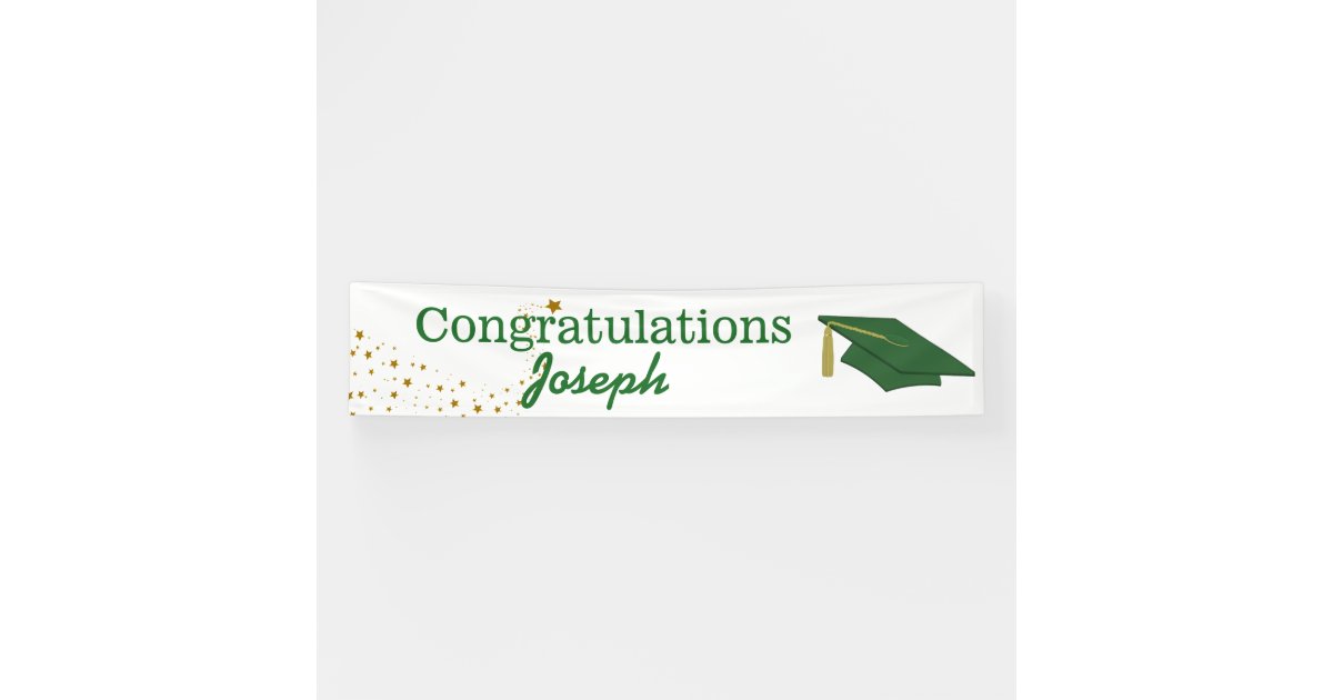 Green Congratulations Graduate Banner | Zazzle