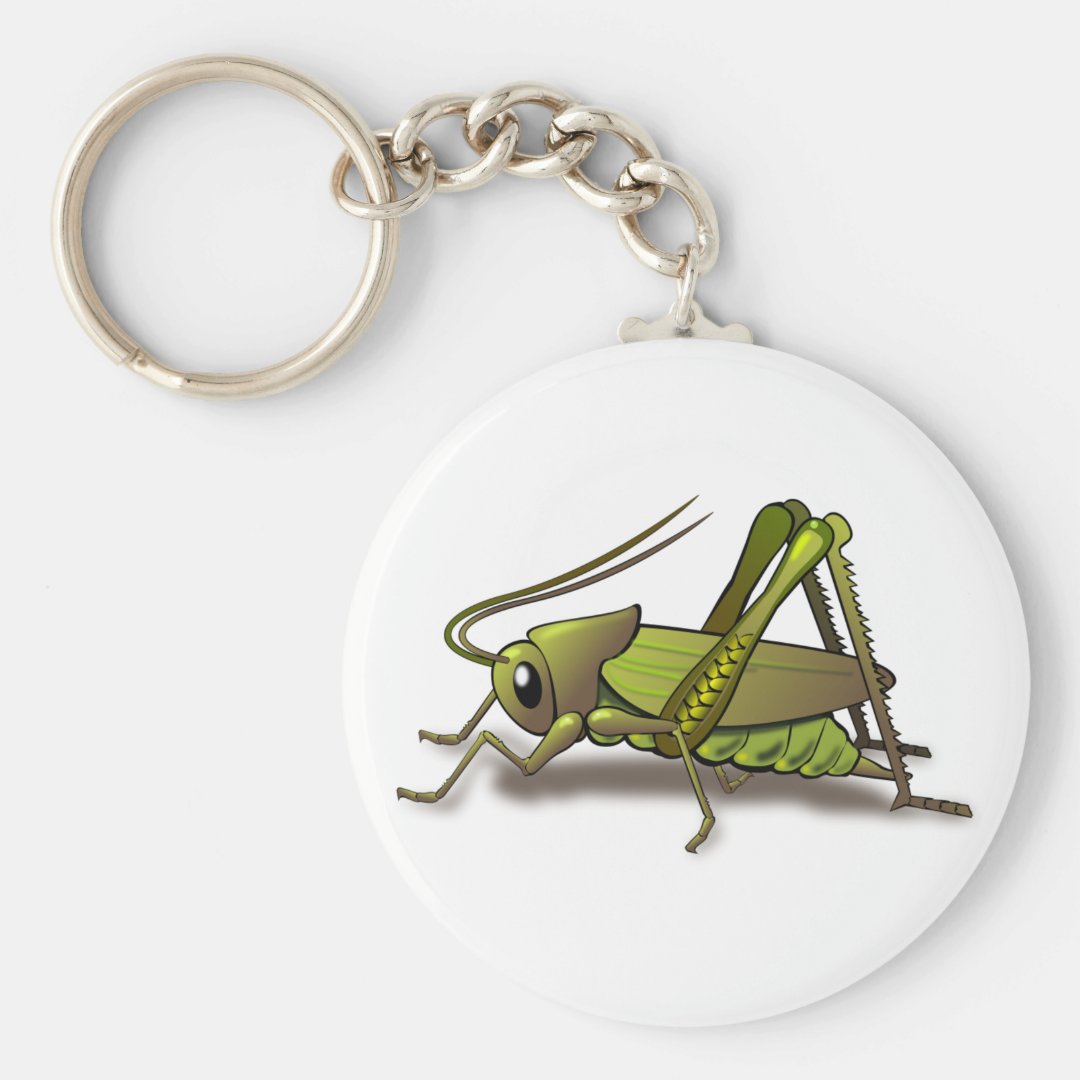 Green Cricket Insect Keychain | Zazzle