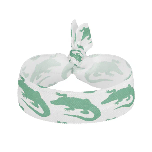 Green Crocodile Alligator Animals Cute Hair Tie | Zazzle