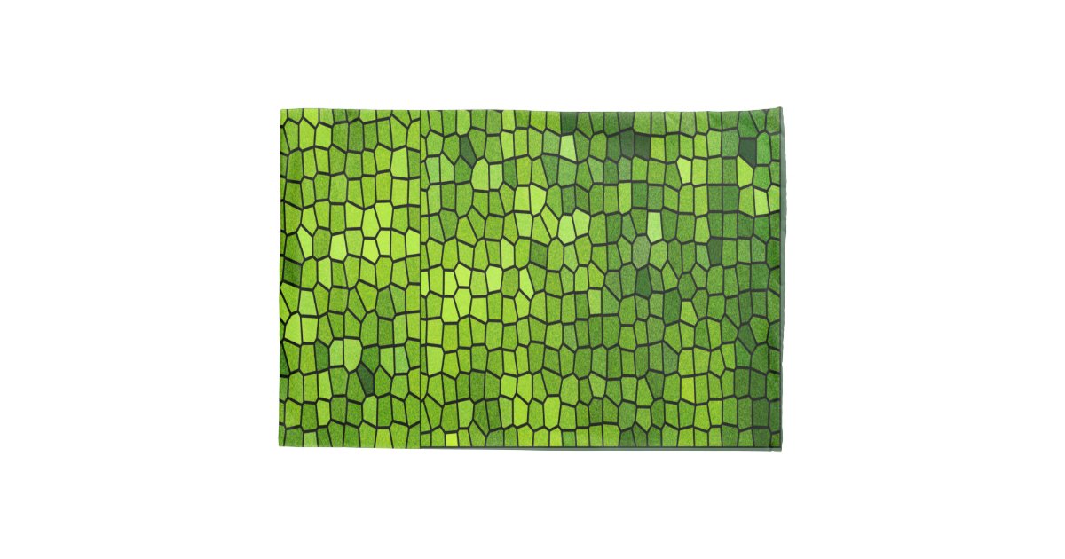 Green Cut Glass Look Pillow Case | Zazzle