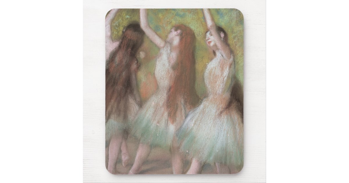 Green Dancers by Edgar Degas, Vintage Ballet Art Mouse Pad | Zazzle