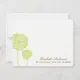 Green Dandelions Flat Note Cards | Zazzle