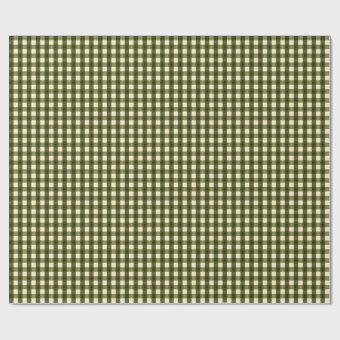 Green Dark Gingham Wrapping Paper | Zazzle