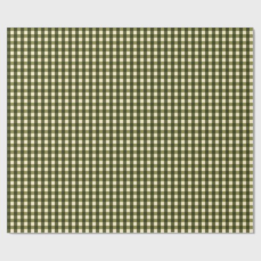 Green Dark Gingham Wrapping Paper | Zazzle
