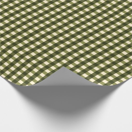 Green Dark Gingham Wrapping Paper | Zazzle