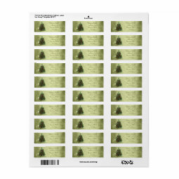 Green Decorated Christmas Tree Address Labels | Zazzle