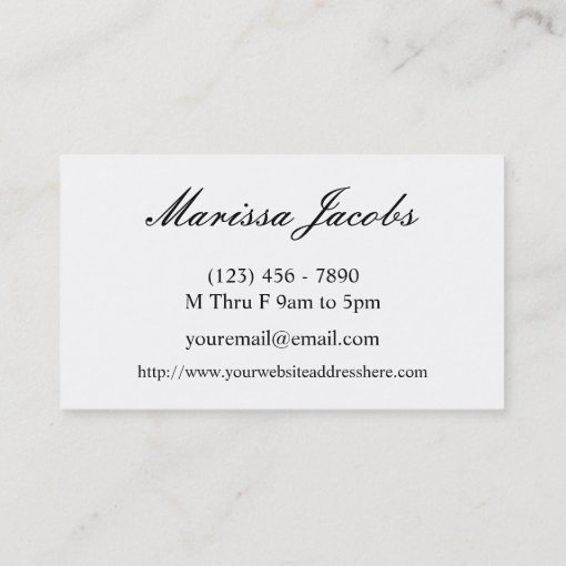 Green Details Personal Assistant Business Card | Zazzle