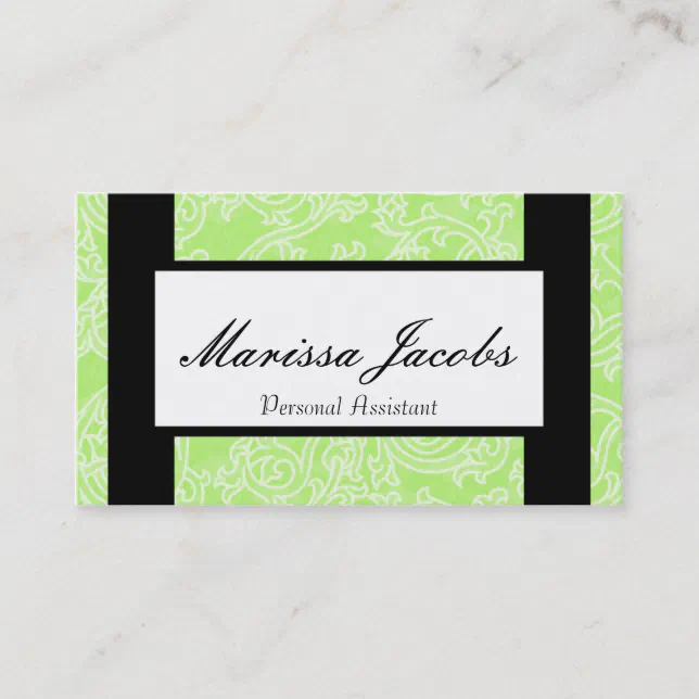 Green Details Personal Assistant Business Card | Zazzle