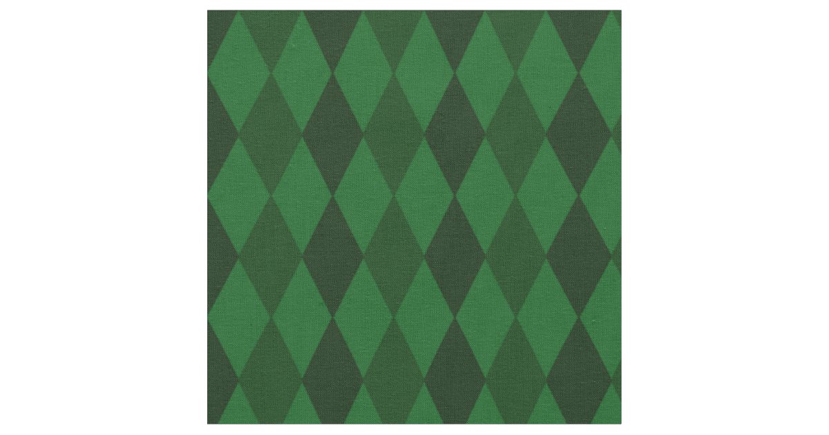 Green diamond print, diamonds in green fabric | Zazzle