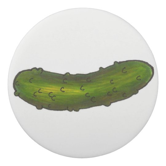 Green Dill Pickle Pickles Foodie Eraser | Zazzle.com