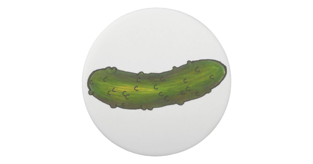 Green Dill Pickle Pickles Foodie Eraser | Zazzle