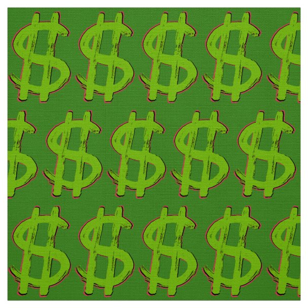 Pink Dollar Sign Fabric | Zazzle