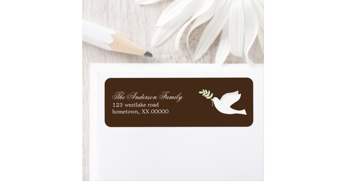 Green Dove Address Labels | Zazzle