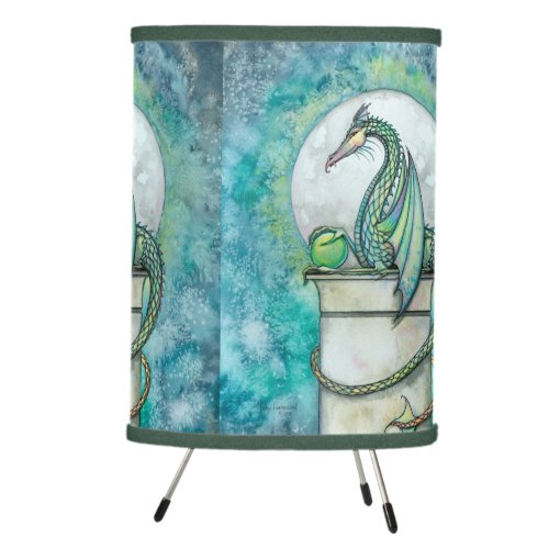 Green Dragon Fantasy Art Tripod Lamp | Zazzle