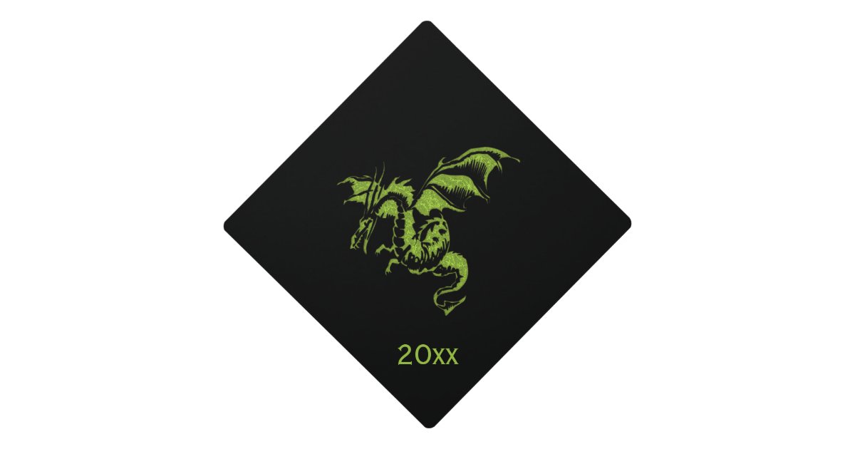 Green Dragon Graduation Cap Topper | Zazzle
