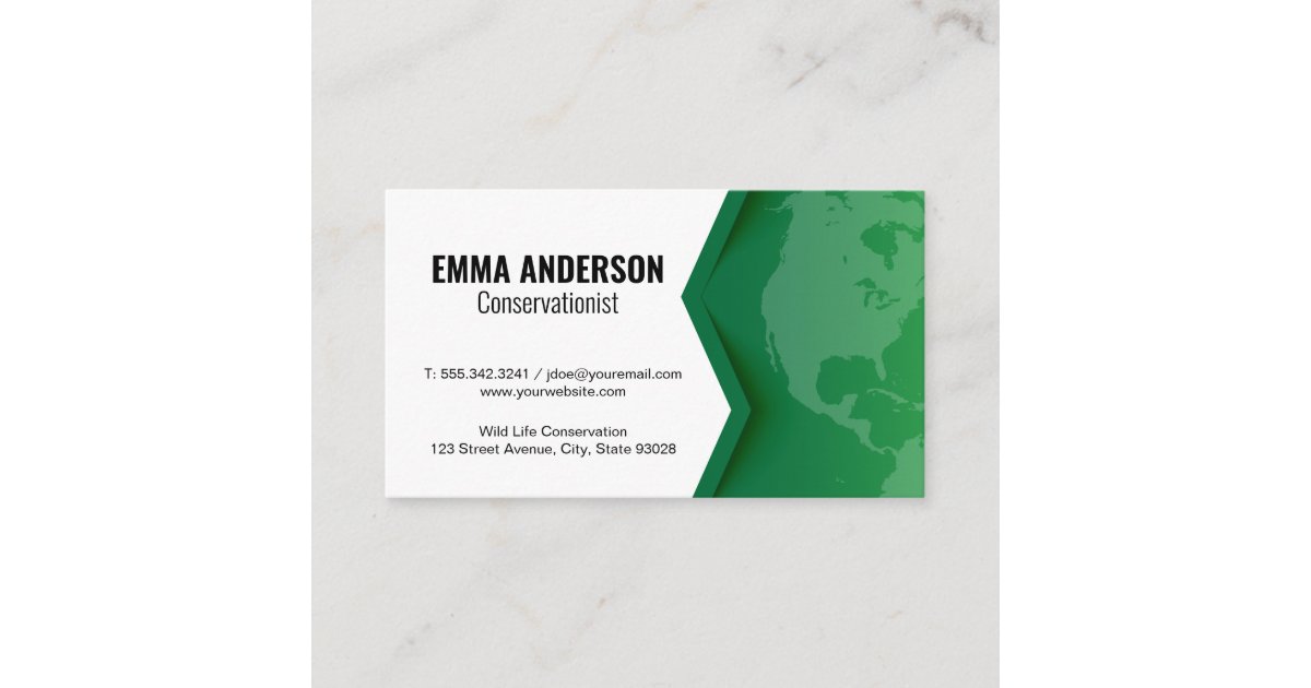 Green Earth Business Card | Zazzle