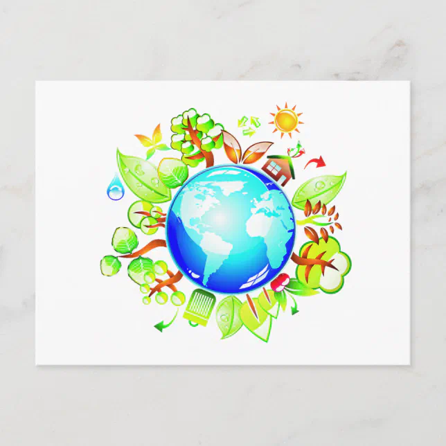 Green Earth Eco Friendly for Earth Day Postcard | Zazzle