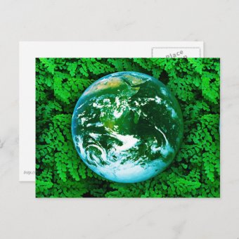 Green Earth - ecological awareness Postcard | Zazzle
