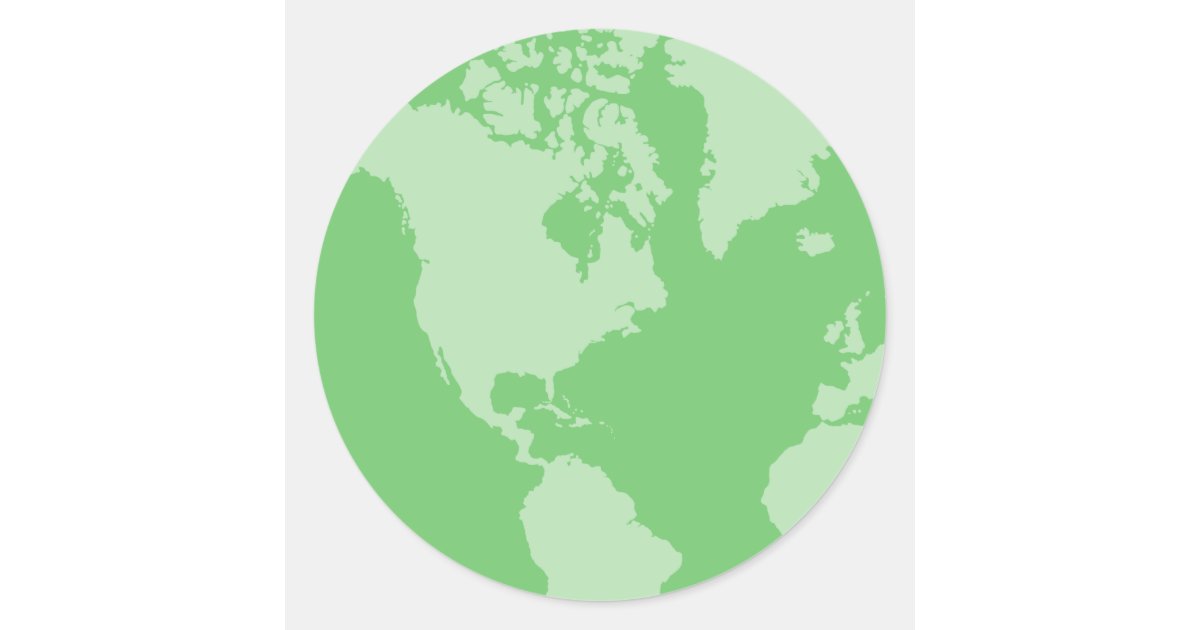 Green Earth Stickers | Zazzle