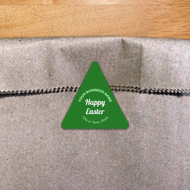 Green Easter Business Triangle Sticker | Zazzle
