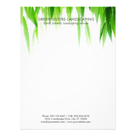 Green Eco Friendly Landscaping Business Letterhead | Zazzle.com