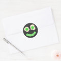 Green Eggs Ham Smile Face Brunch Breakfast Classic Round Sticker | Zazzle