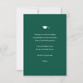 Green Elegant Script 4 Photo Collage Graduation Thank You Card | Zazzle