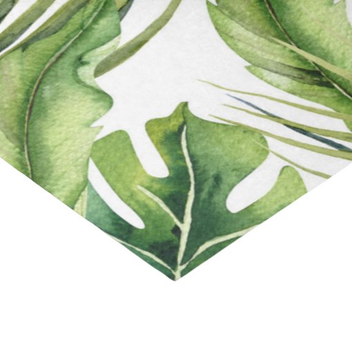 Green Elegant Tropical Summer Palm Leaves Chic Tissue Paper | Zazzle