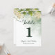 Green Elegant Wedding Table Number Card | Zazzle